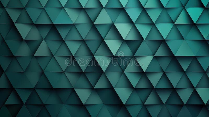 Dark Green Mosaic Tile Wallpaper with Geometric Fluted Triangles for ...