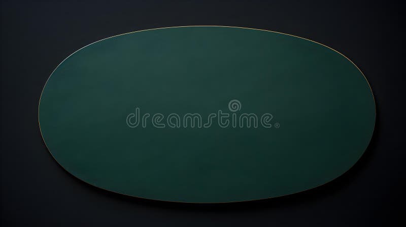 Dark Green Oval Paper Note on a Black Background. Brainstorming ...