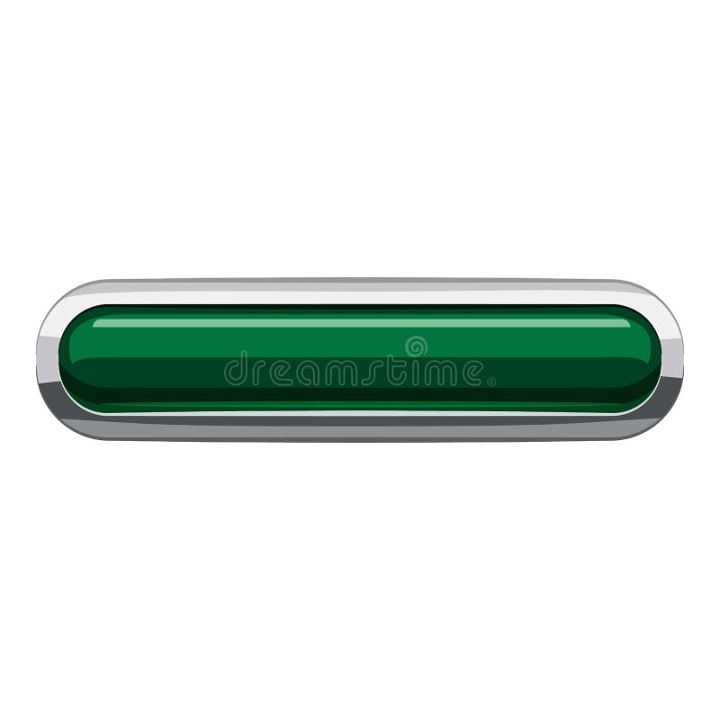 Green Rectangular Loop Icon Set On White Background. Stock Vector ...