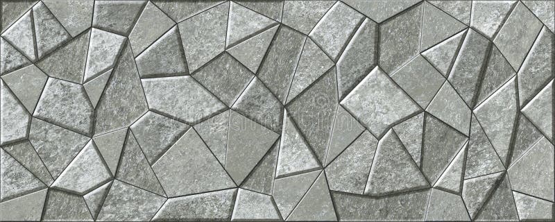 Dark Green Rock Stone Elevation Tile Design, Embossed Punch Effect ...