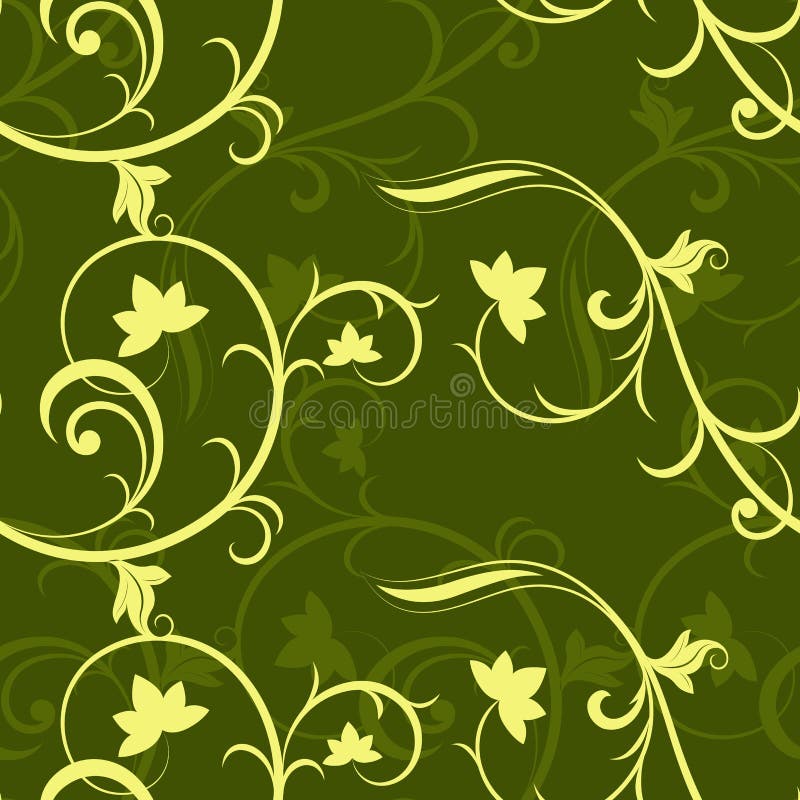 Dark Green Seamless Pattern. Stock Vector - Illustration of leaves ...