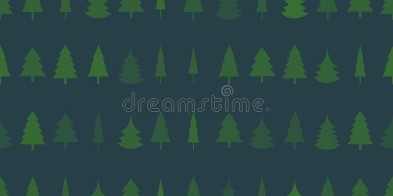 Dark Green Seamless Pattern of Simple Trees of Various Shapes - Texture ...