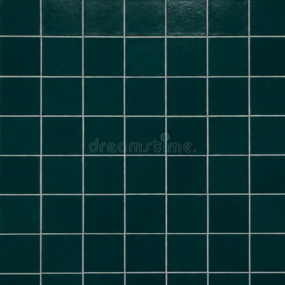 Dark Green Square Tiles with Light Grout Create a Uniform Grid Pattern ...