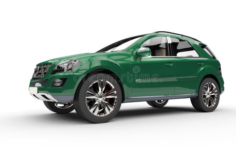 Dark Green SUV stock illustration. Illustration of jeep - 32429525