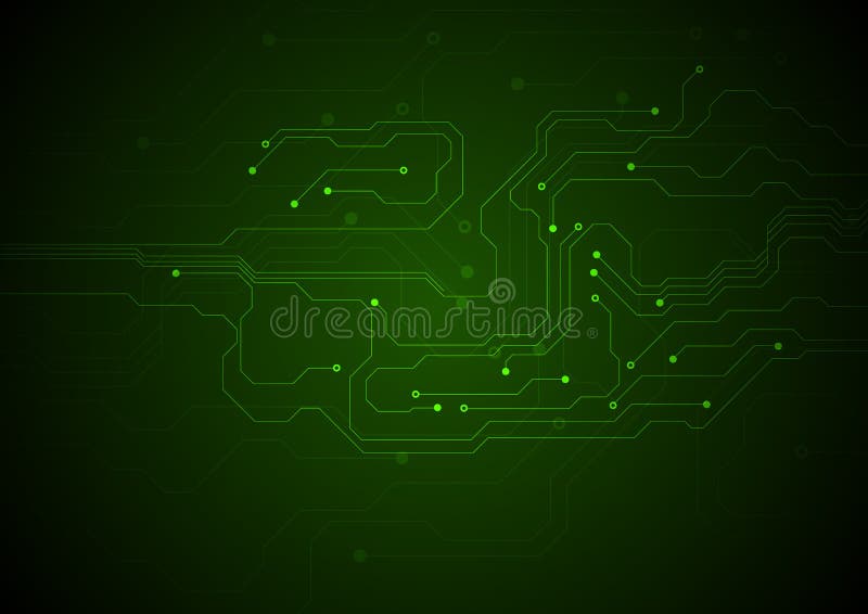 Dark Green Technology Circuit Board Background Stock Vector ...