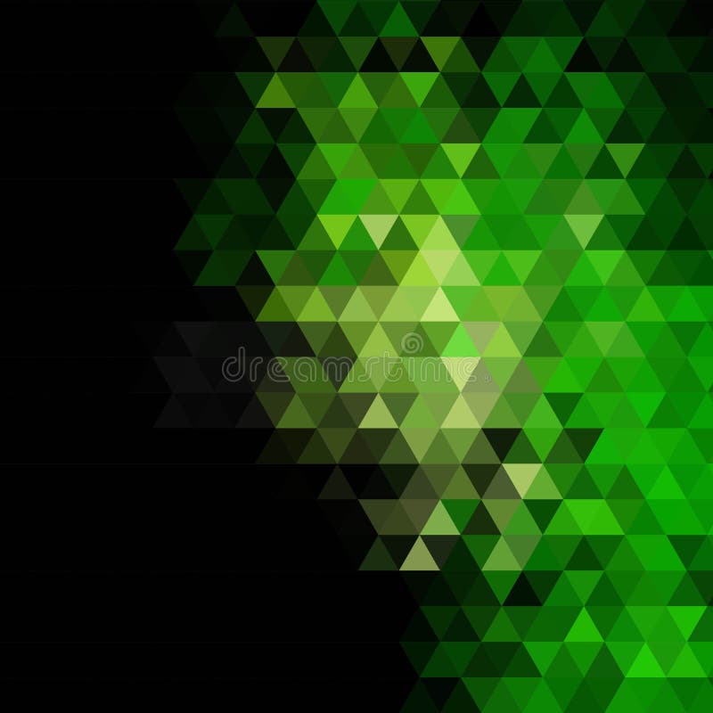 Dark Green Triangular Background. Abstract Vector Illustration Stock ...