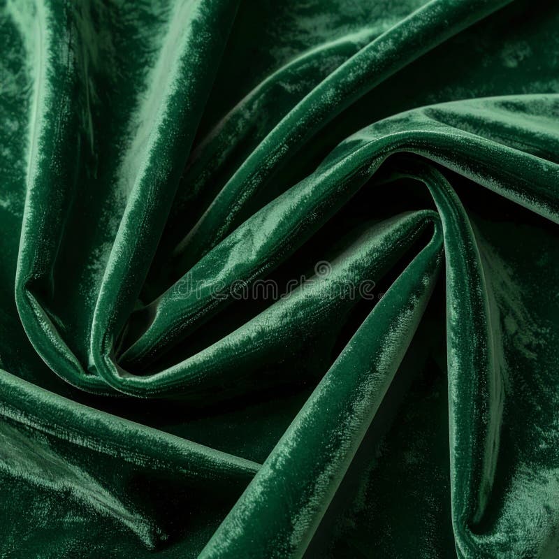 Dark Green Velvet Fabric Texture Stock Illustration - Illustration of ...