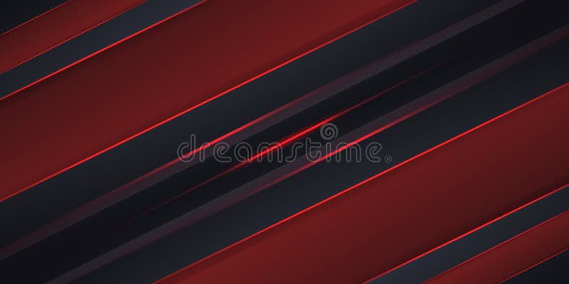 Dark Grey Abstract Background with Red Light Lines. Stock Vector ...