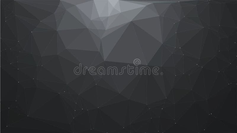 Dark Grey Abstract Triangle Low Poly Pattern with Same Tone Line Mesh ...