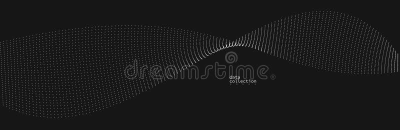 Dark Grey Airy Particles Flow Vector Design, Abstract Background with ...