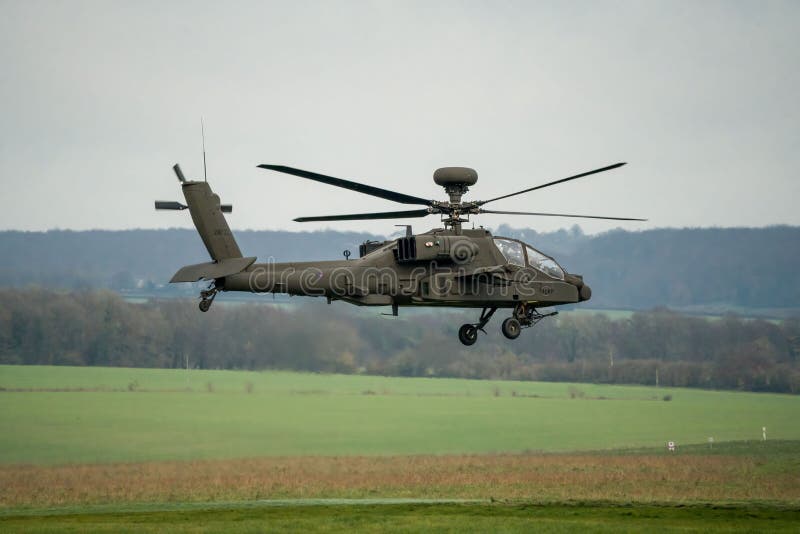Dark Grey Army Attack Helicopter in Flight during the Daytime Stock ...