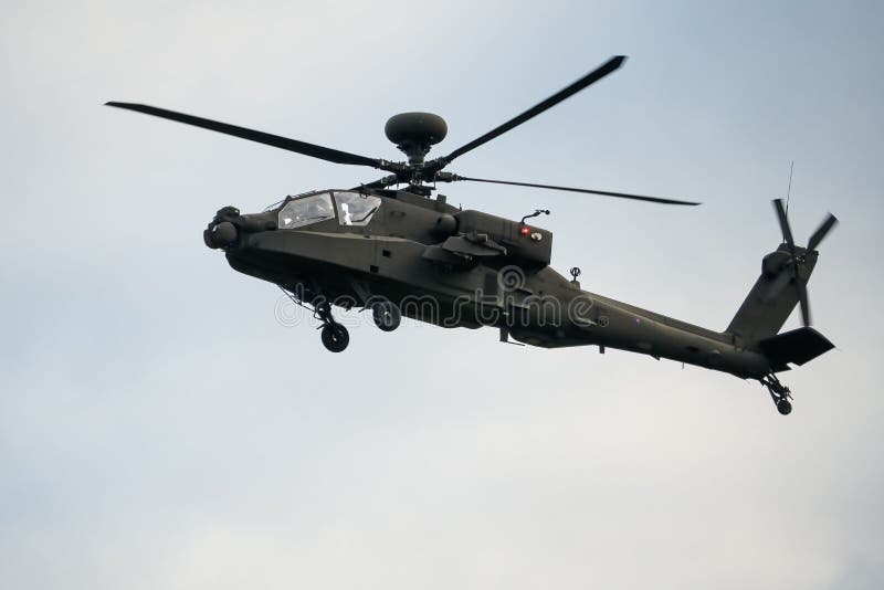Dark Grey Army Attack Helicopter in Flight during the Daytime Stock ...