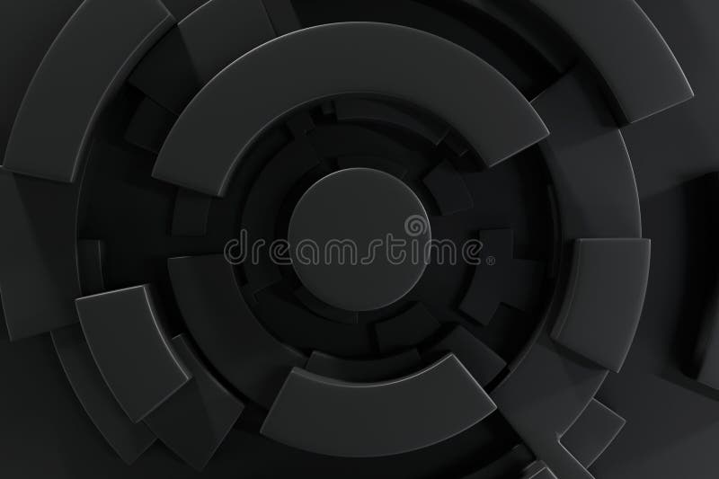 Dark Grey Background Cylinder Shape and Ring, 3D Rendering Stock ...