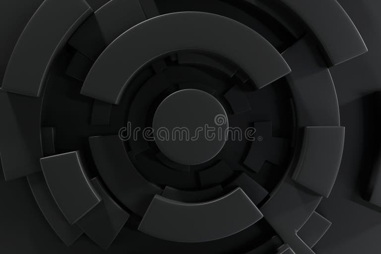 Dark Grey Background Cylinder Shape and Ring, 3D Rendering Stock ...
