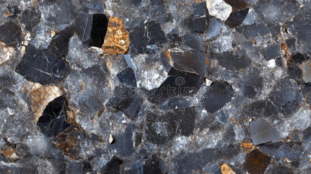 Dark Grey and Black Rock Texture with Orange Inclusions Stock ...