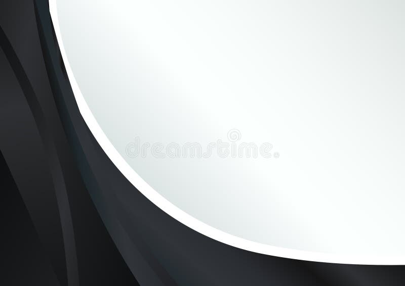 Dark Grey Blank Wave Visiting Card Design Background Vector ...