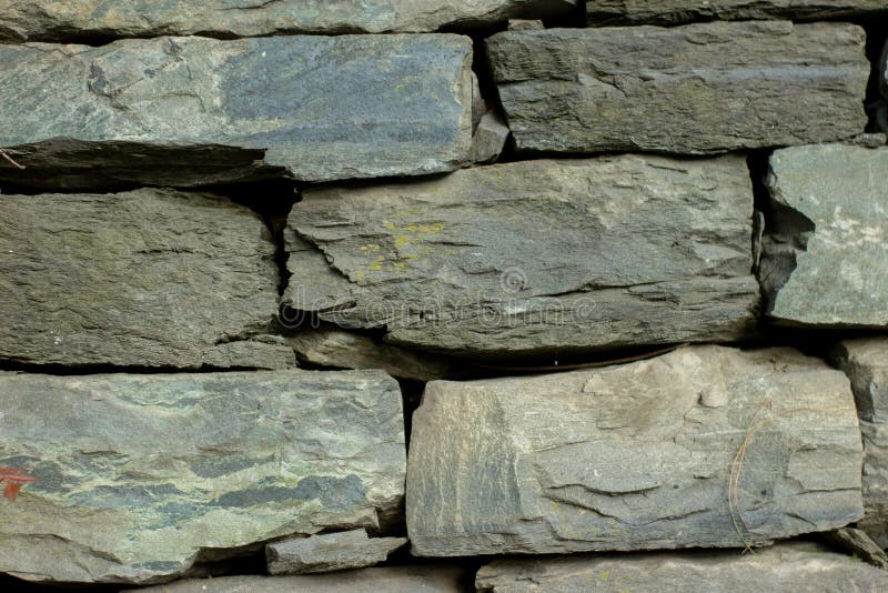 Dark Grey Block Rocks Textured Wall Background. Stock Image - Image of ...