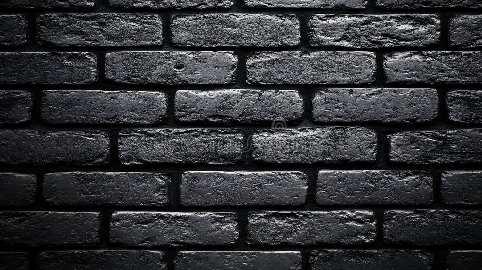 Dark Grey Brick Wall Texture Background Design Perfect for Interior ...