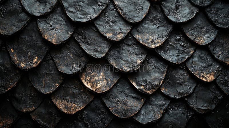 Dark Grey and Bronze Overlapping Scales Texture Stock Illustration ...