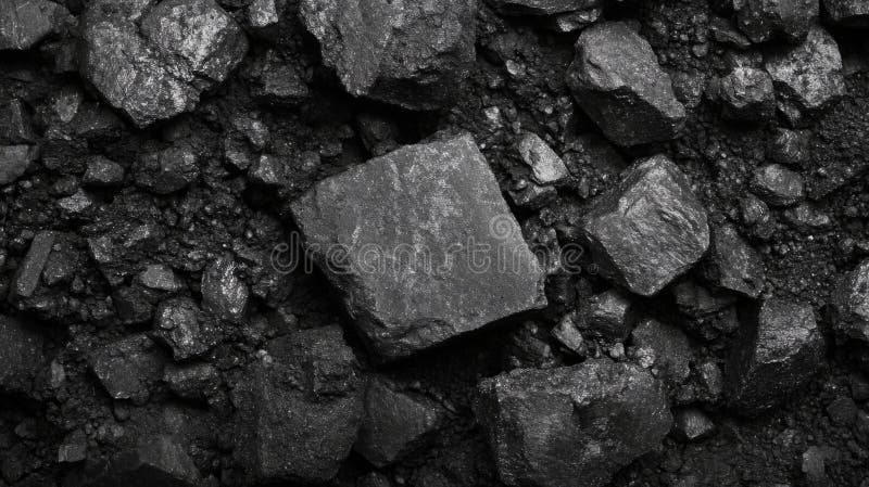 Dark Grey Coal Rocks Close Up Texture Stock Illustration - Illustration ...