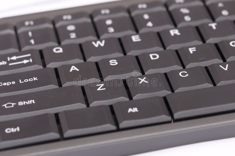 A Dark Grey Computer Keyboard Set Close Up Photo Stock Photo - Image of ...