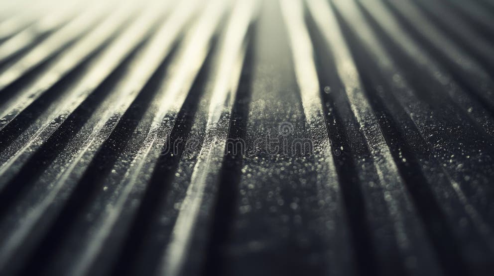 Dark Grey Corrugated Metal Texture with Parallel Lines Stock ...