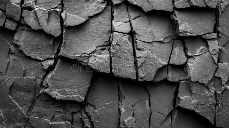 Dark Grey Cracked Rock Surface Texture Stock Illustration ...