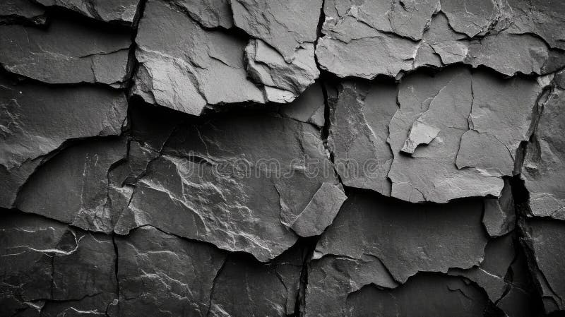 Dark Grey Cracked Rock Surface Texture Stock Illustration ...