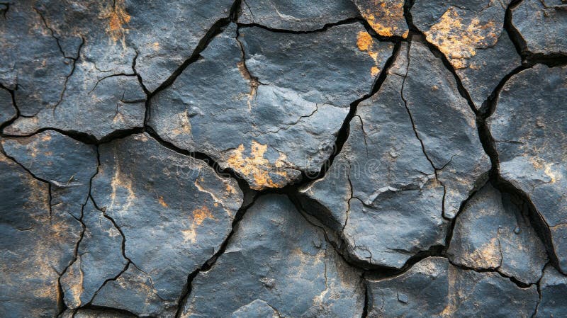 Dark Grey Cracked Rock Surface Texture Detail Stock Illustration ...