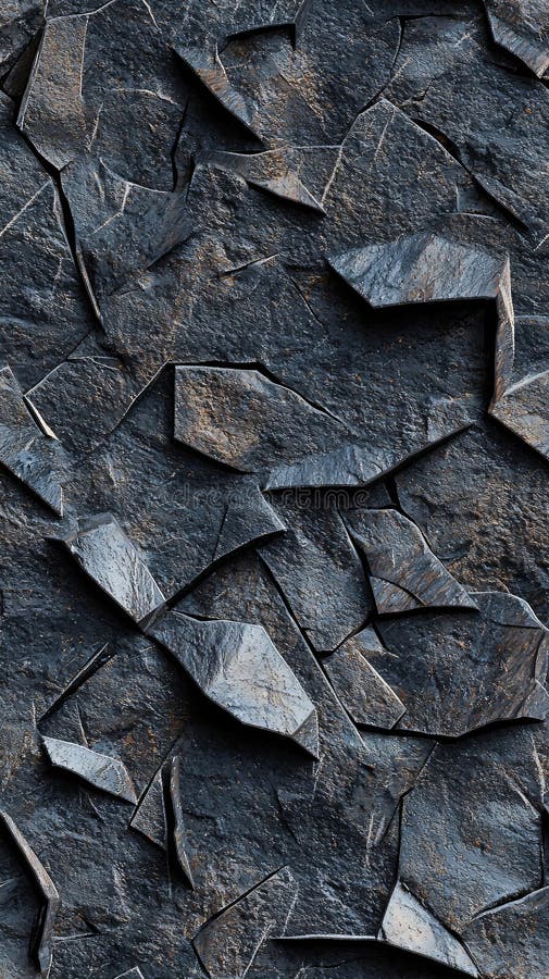 Dark Grey Cracked Stone Texture - Seamless Background Stock ...