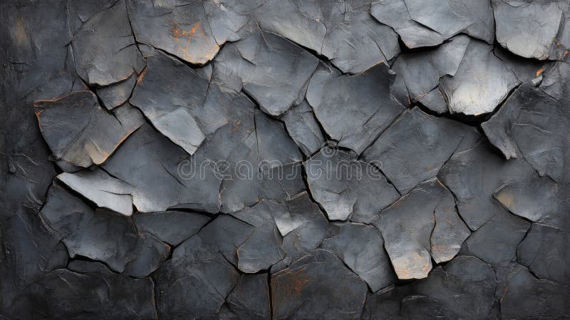 Dark Grey Cracked Texture Background Stock Illustration - Illustration ...