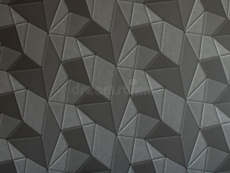 Dark Grey Geometric 3d Texture Wallpaper. Stock Illustration ...