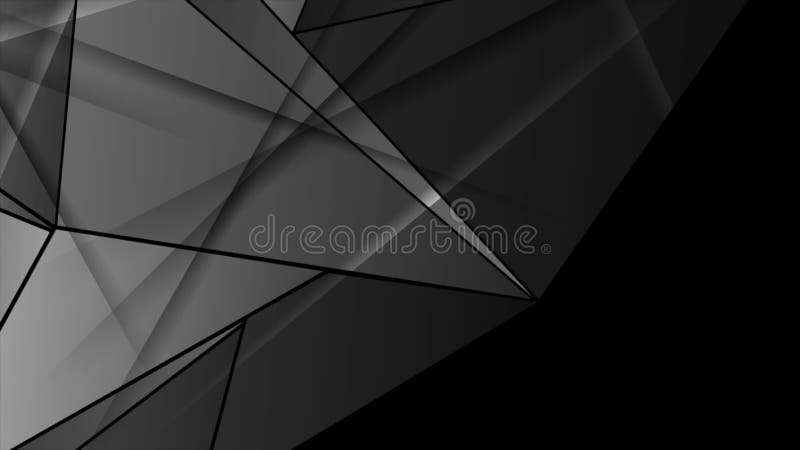 Dark Grey Abstract Low Poly Technology Motion Background Stock Video ...