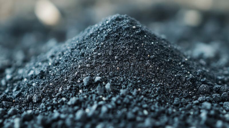 Dark Grey Granular Material Forms a Small Cone Shape Stock Illustration ...