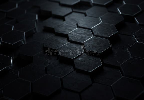 Dark Grey Hexagon Pattern Texture Background Stock Illustration - Illustration of pattern ...