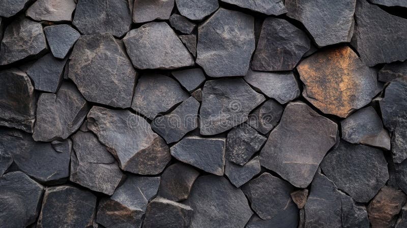 Dark Grey Irregularly Shaped Stone Wall Texture Stock Illustration ...