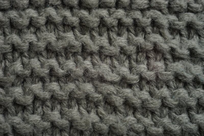 Dark Grey Knitted Background, Thread Pattern Stock Photo - Image of ...