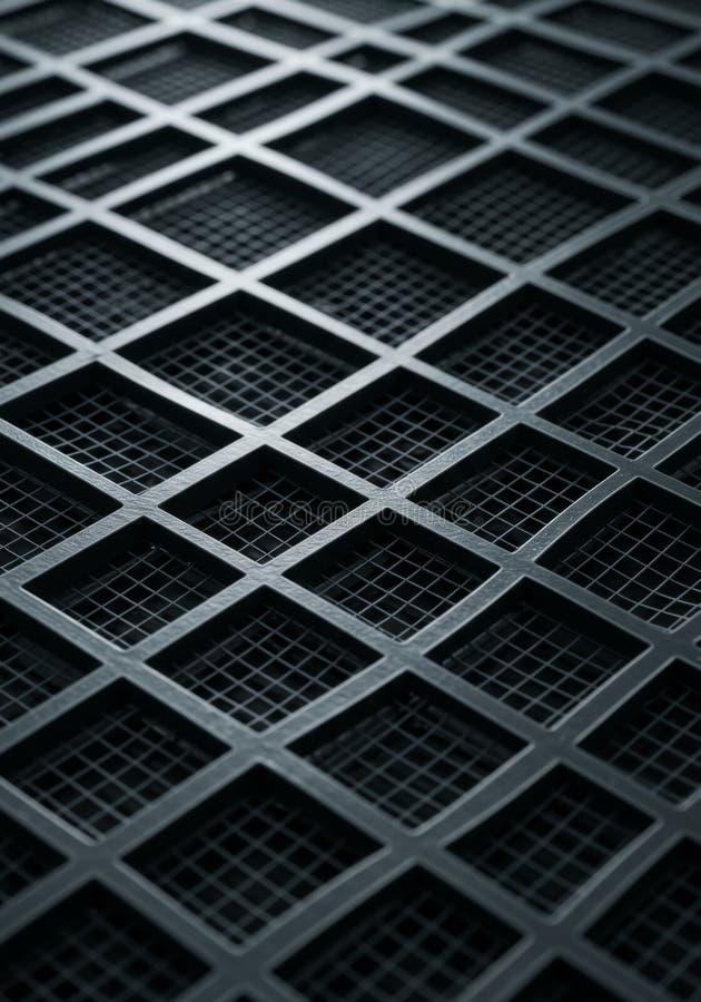 Dark Grey Metal Grid Pattern Texture Background Stock Illustration ...