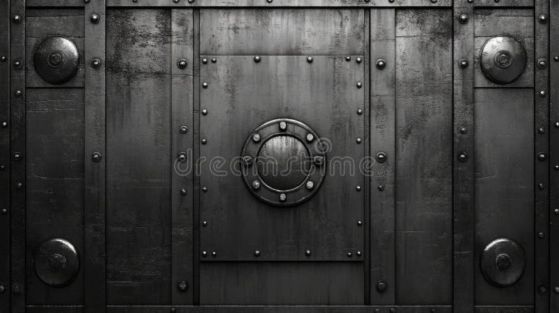 Dark Grey Metal Texture Background with Circular Rivets Stock ...