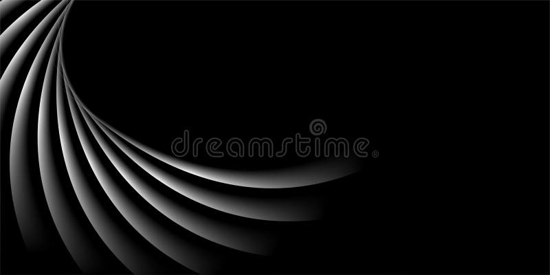Dark Grey Minimal Wavy Rays Abstract Futuristic Tech Background Stock ...