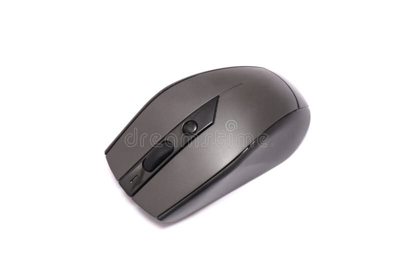 A Dark Grey Optical Computer Mouse Stock Photo - Image of computer ...
