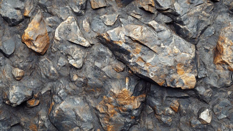 Dark Grey and Orange Rock Surface Texture Stock Illustration ...