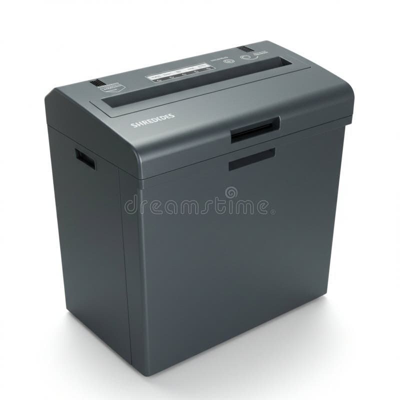 A Dark Grey Paper Shredder with a Sleek, Rectangular Design. it Has a ...