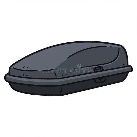 Dark Grey Rectangular Car Roof Cargo Box Stock Illustration ...