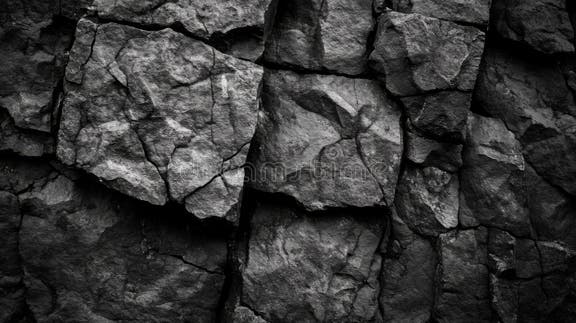 Dark Grey Rock Face Texture Detail Stock Illustration - Illustration of ...
