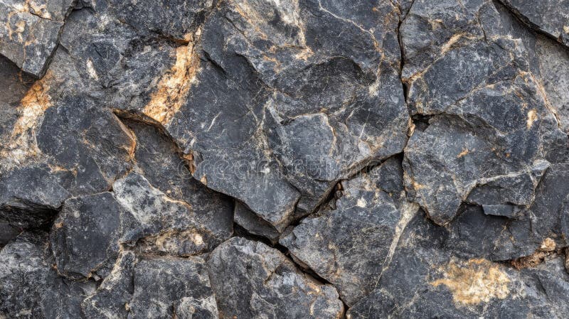 Dark Grey Rock Formation with Veins of Lighter Color Stock Illustration ...