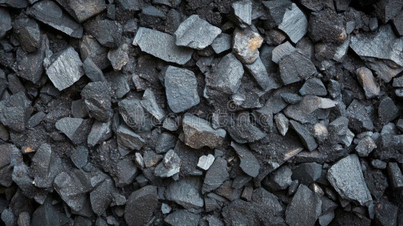Dark Grey Rock Fragments Close Up Texture Stock Illustration ...