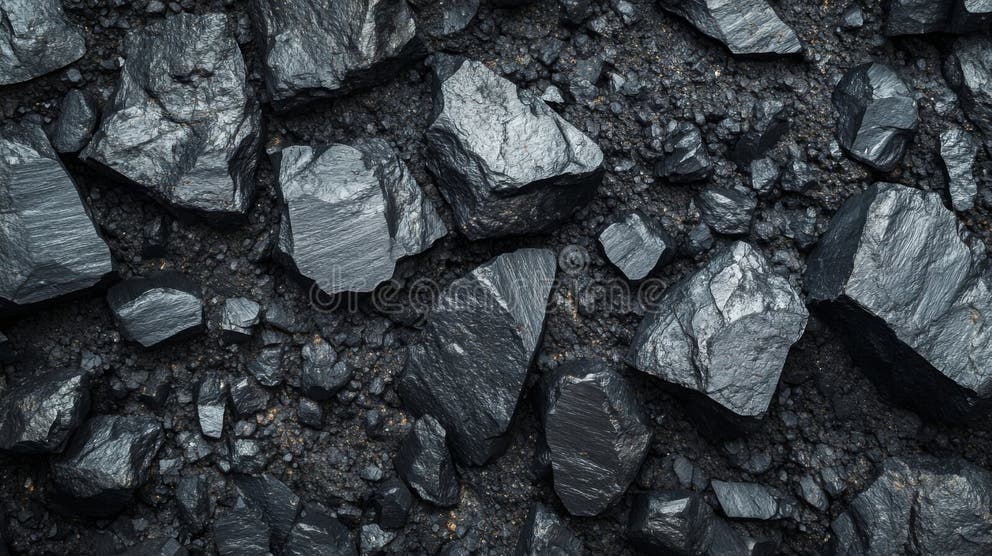 Dark Grey Rock Fragments Texture Background Stock Illustration ...