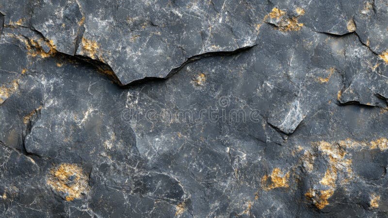 Dark Grey Rock Surface with Golden Veins Stock Illustration ...