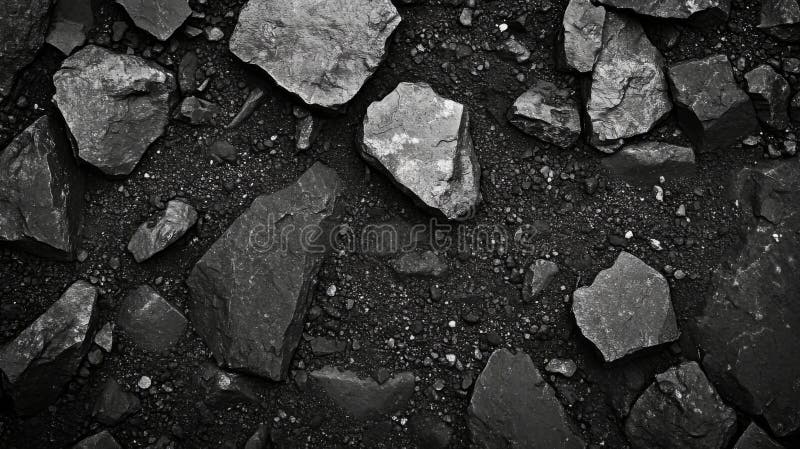 Dark Grey Rocks and Gravel Texture Background Stock Illustration ...